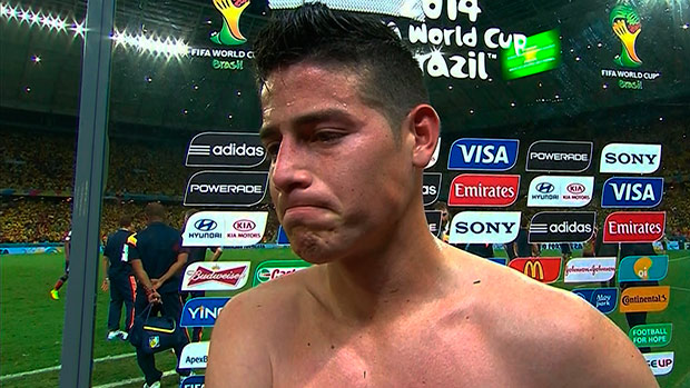 Entre lágrimas, James Rodríguez se despidió de la Copa del Mundo ...