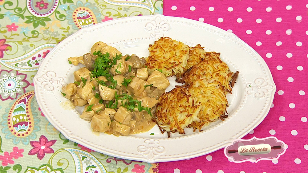 Pollo al champignon con papas rosti - Teledoce.com