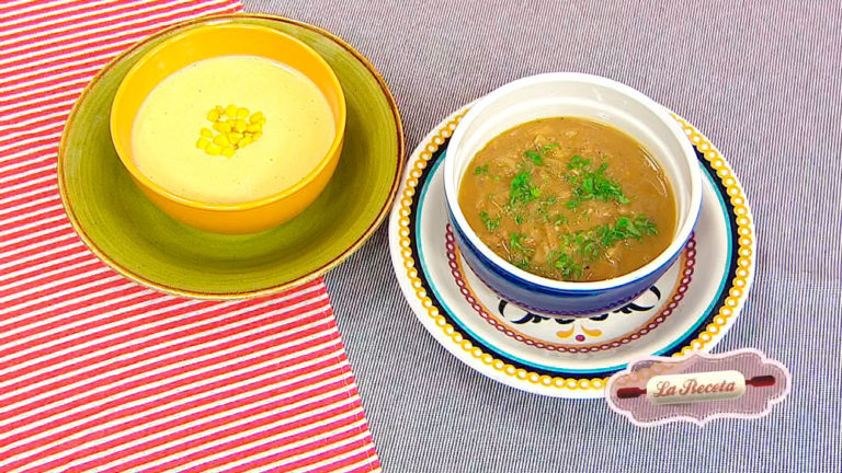 Sopa de cebollas y sopa de crema de choclo - Teledoce.com